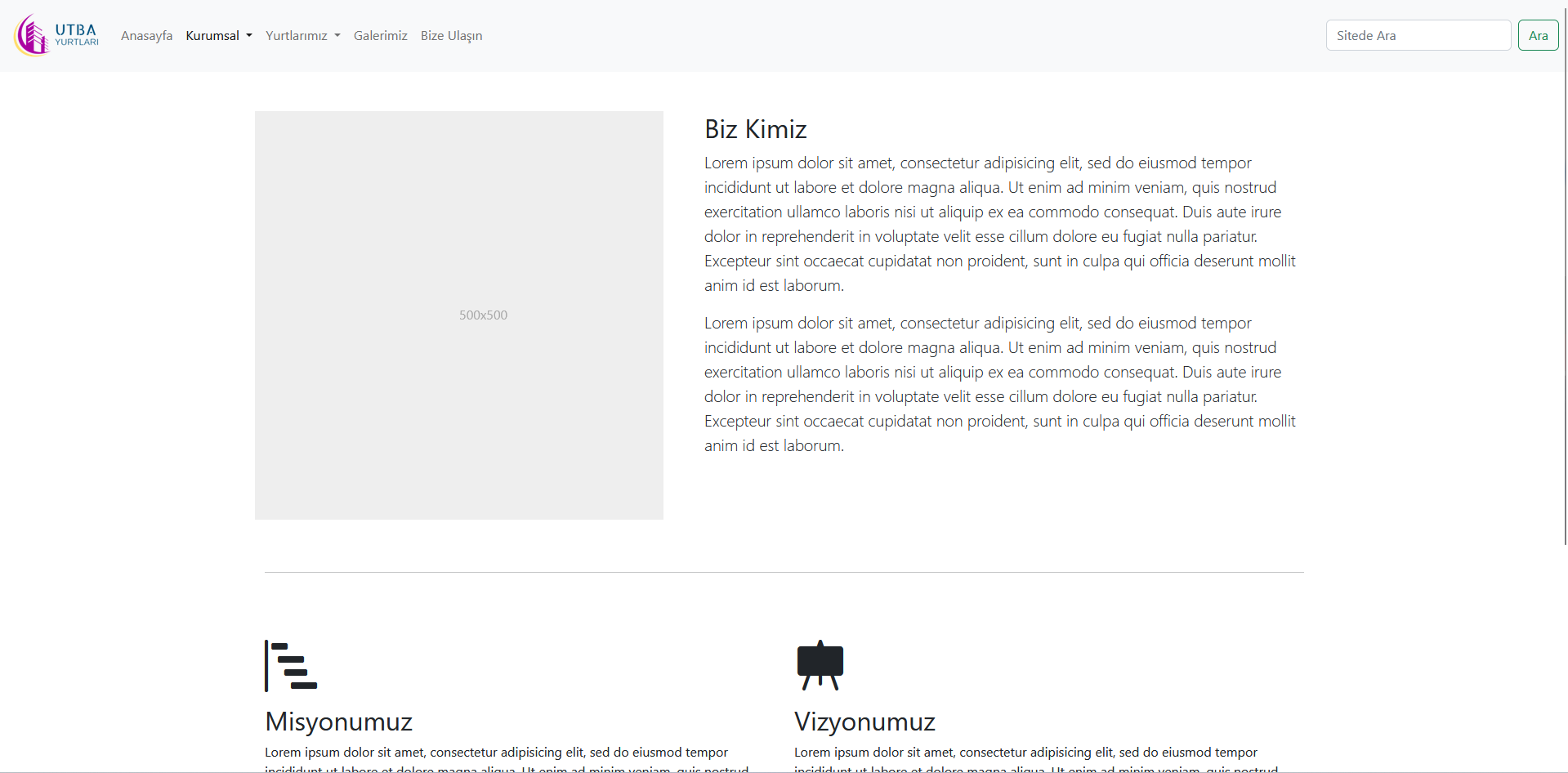 GitHub - mutkukucuk/UtbaYurtlari-Boostrap5Template