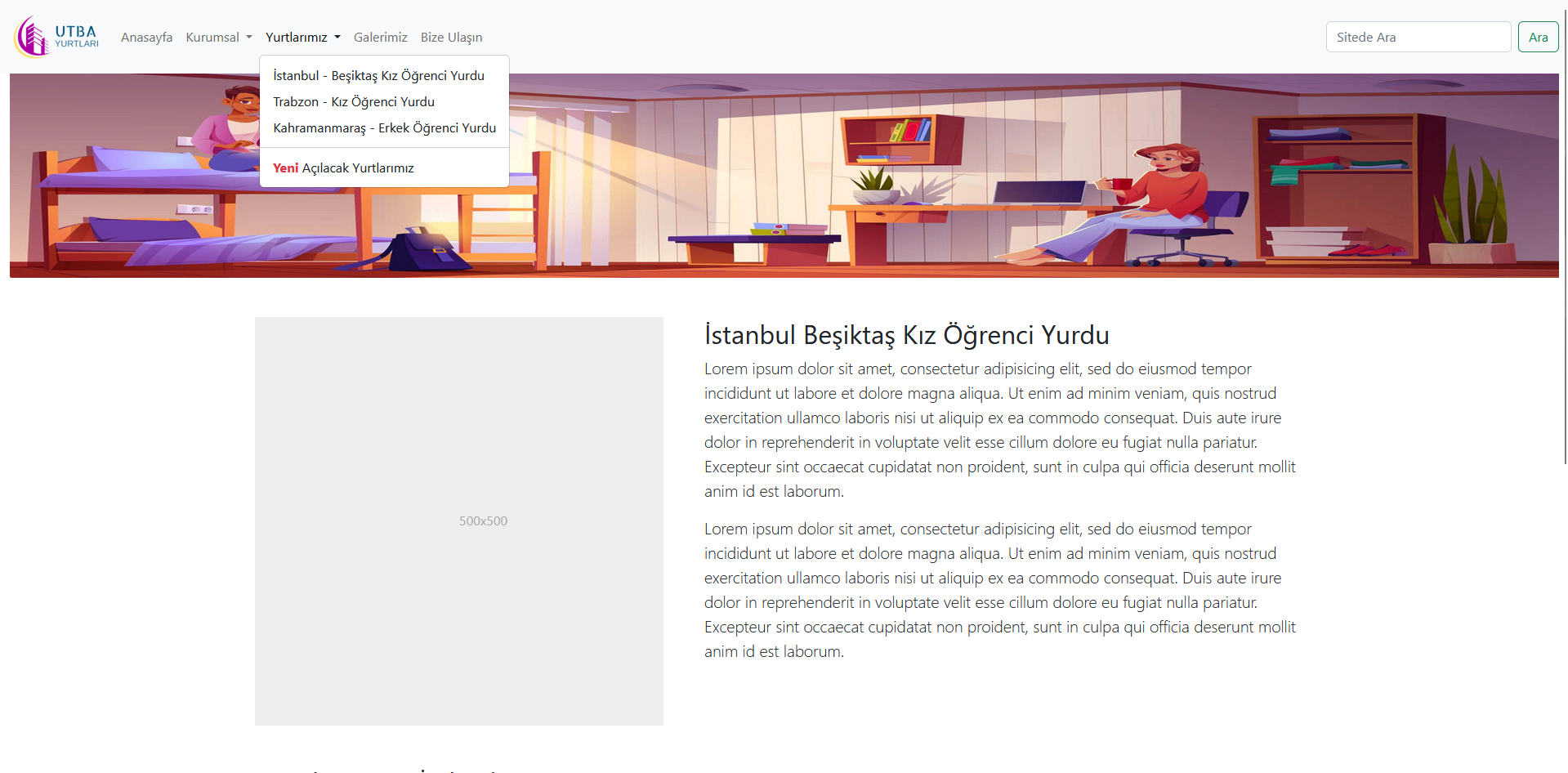 GitHub - mutkukucuk/UtbaYurtlari-Boostrap5Template