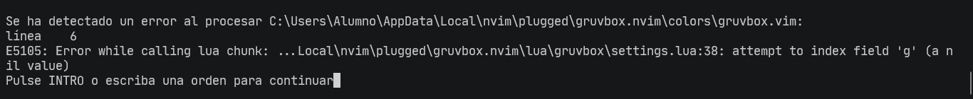 Error while calling lua chunk · Issue #65 · ellisonleao/gruvbox.nvim · GitHub