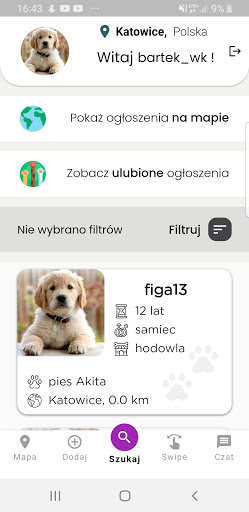 GitHub - bartekwk2/Petinder: Aplikacja adopcyjna