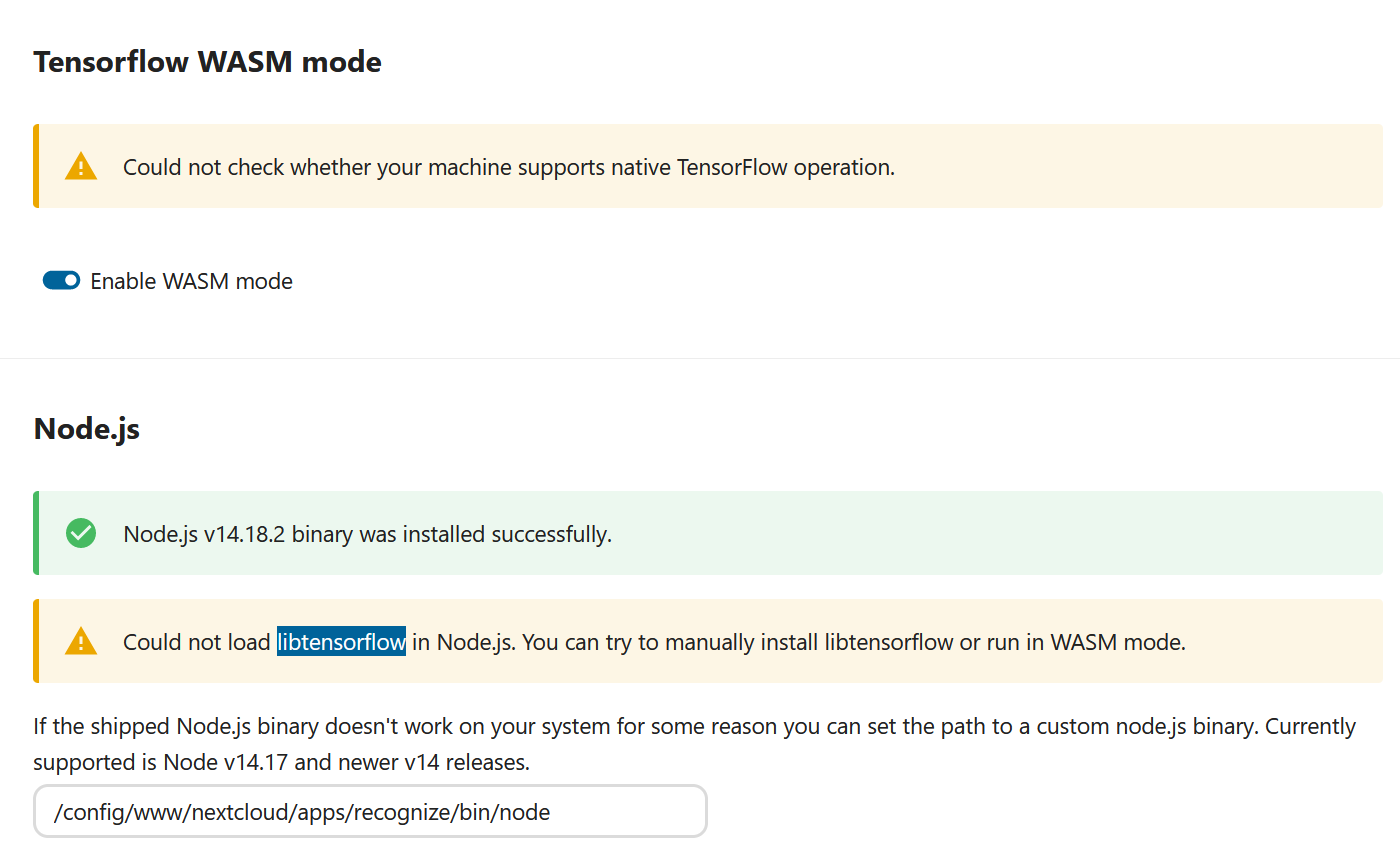 Nextcloud 25 Photo 2.0 Recognition requires libtensorflow · Issue #276 · linuxserver/docker ...