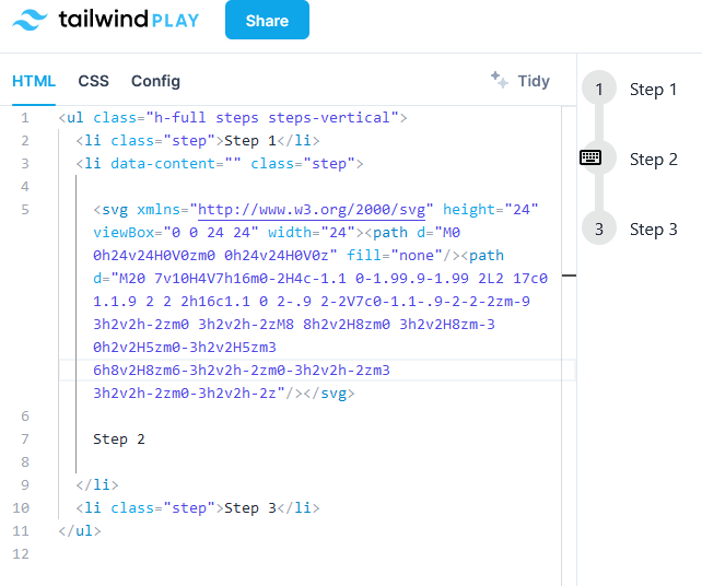 SVG icons in steps · saadeghi daisyui · Discussion #1639 · GitHub