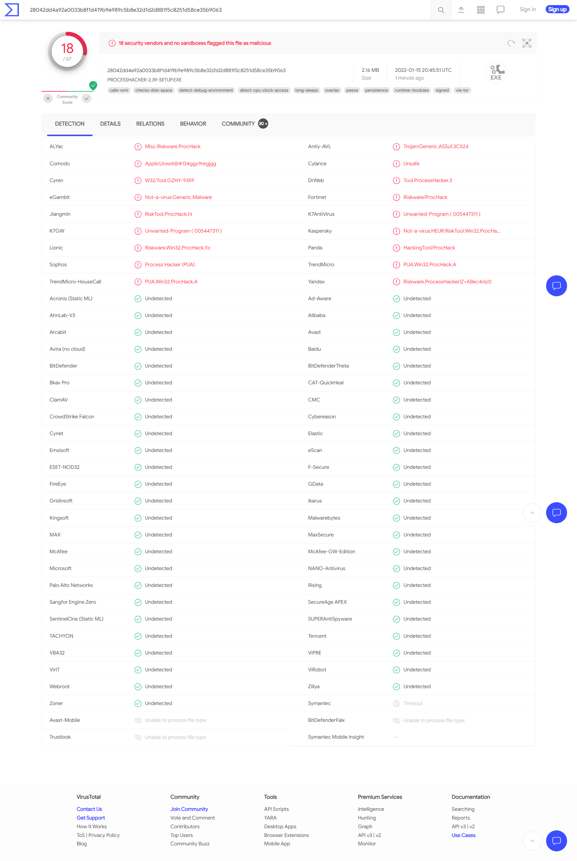 Malwares · Issue #1095 · winsiderss/systeminformer · GitHub