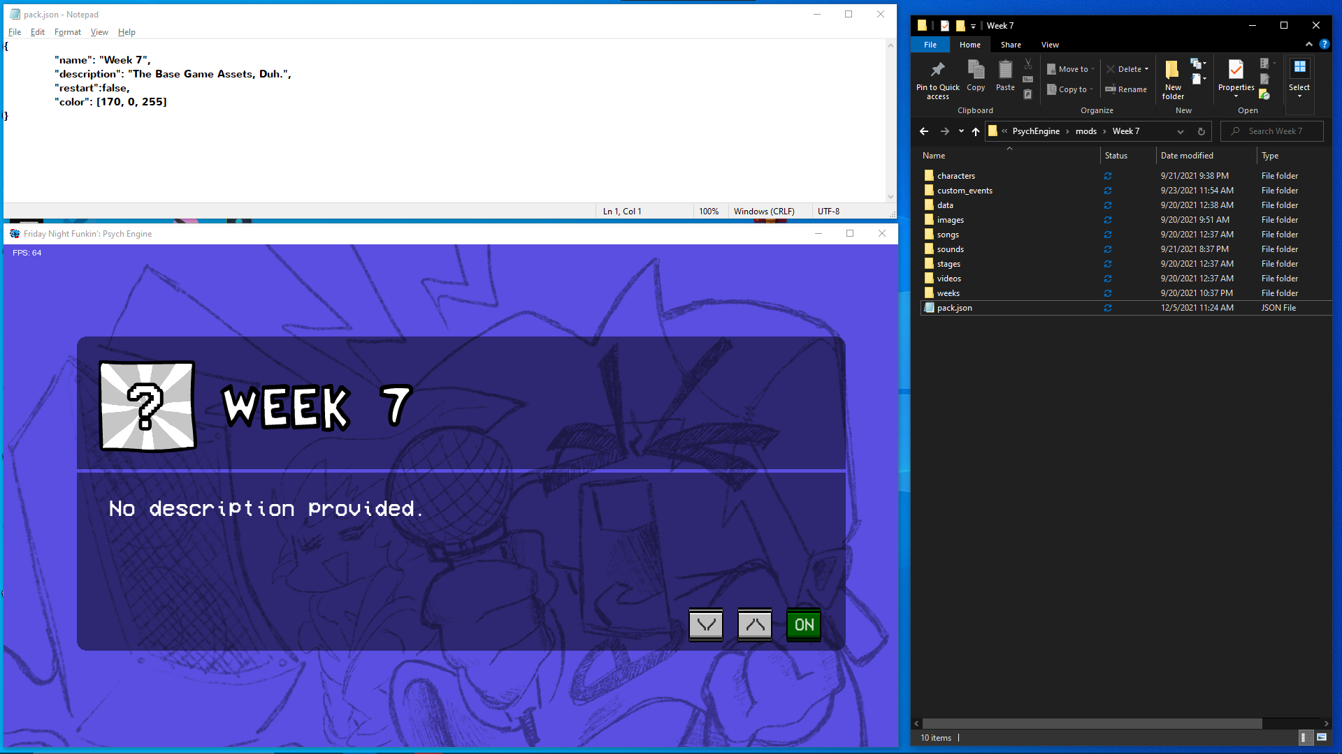 Can someone explain pack.json to me? · Issue #1742 · ShadowMario/FNF-PsychEngine · GitHub