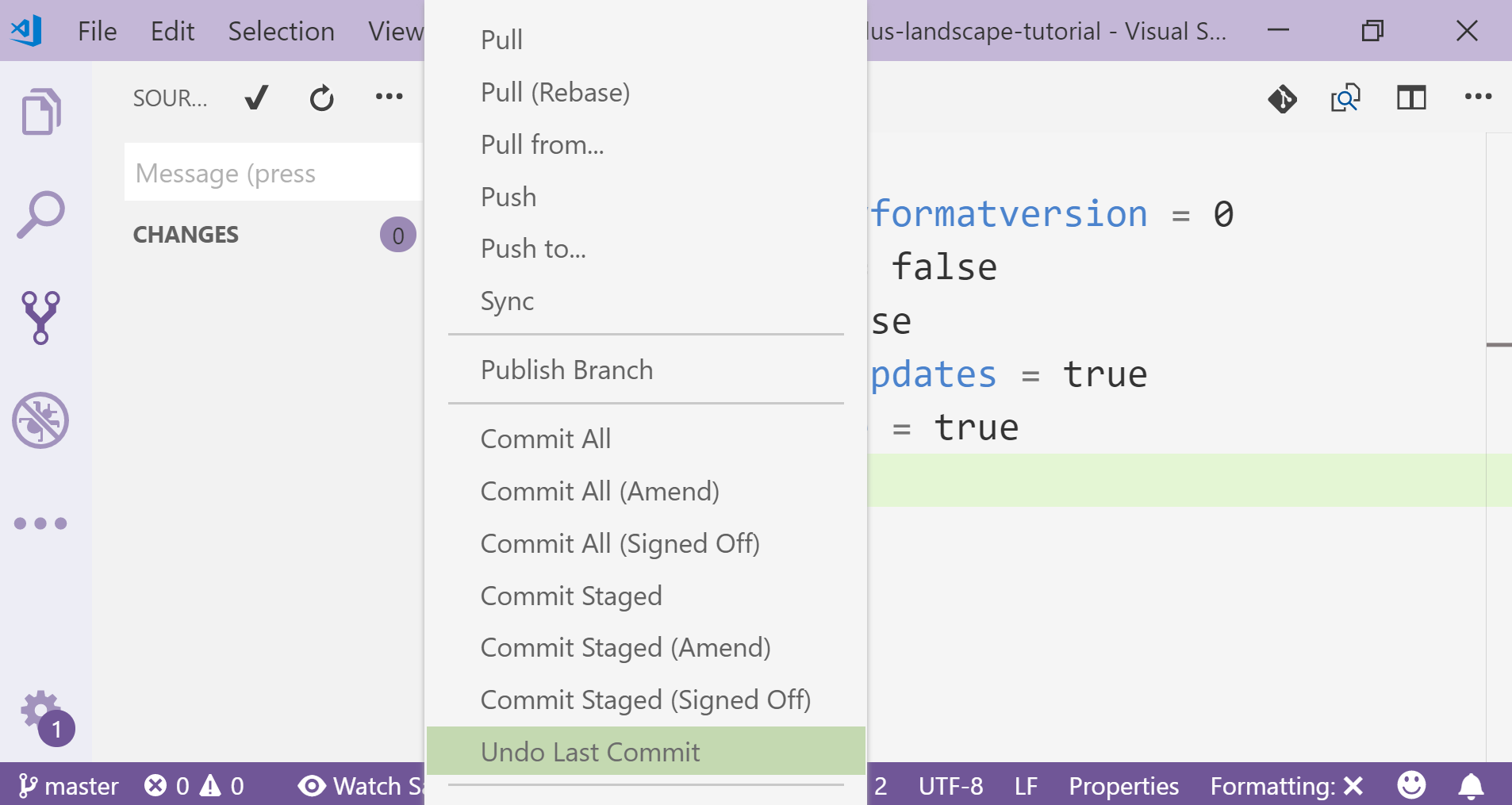 Please Make The Menu In Source Control Scrollable · Issue 62969 · Microsoftvscode · Github 