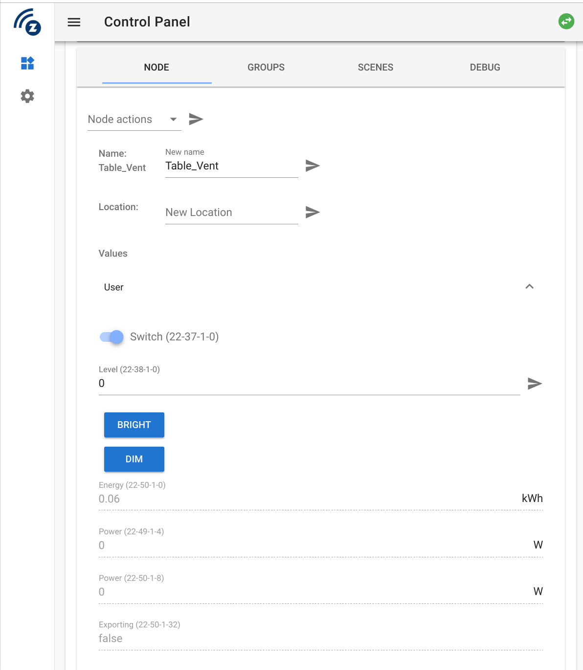 [bug] Can't send stop message to Fibaro Roller Shutter · Issue #123 · OpenZWave/Zwave2Mqtt · GitHub