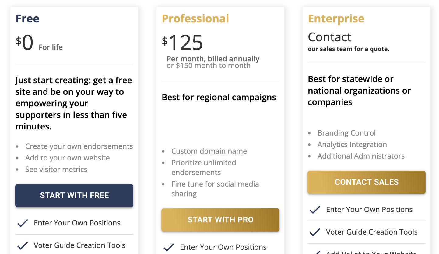 Refactor Pricing to use Data array for options · Issue #2175 · wevote/WebApp · GitHub