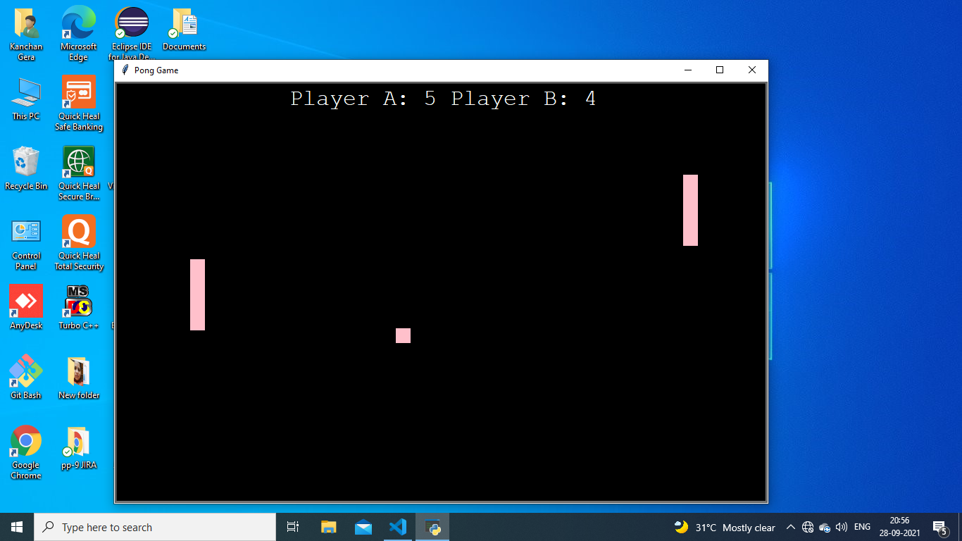 GitHub - kanchangera/classicPongGame: Classic Pong game in Python 3 ...