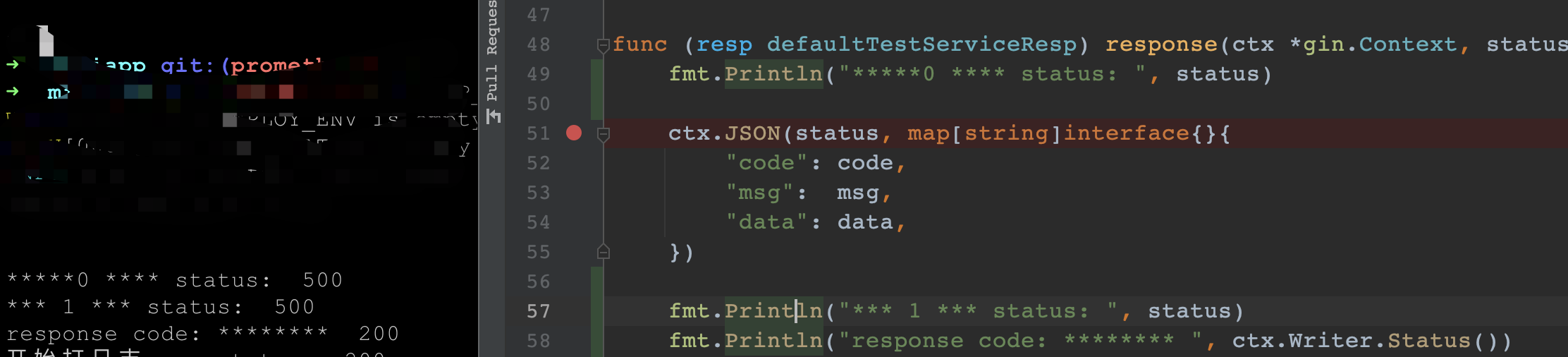 after call `ctx.Json(500, xxx)`，`ctx.Writer.Status()` return 200, is it bug? · Issue #3193 · gin ...