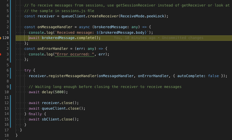 Service Bus The Code Always Throws Error Operation To Settle The Message Has Timed Out The