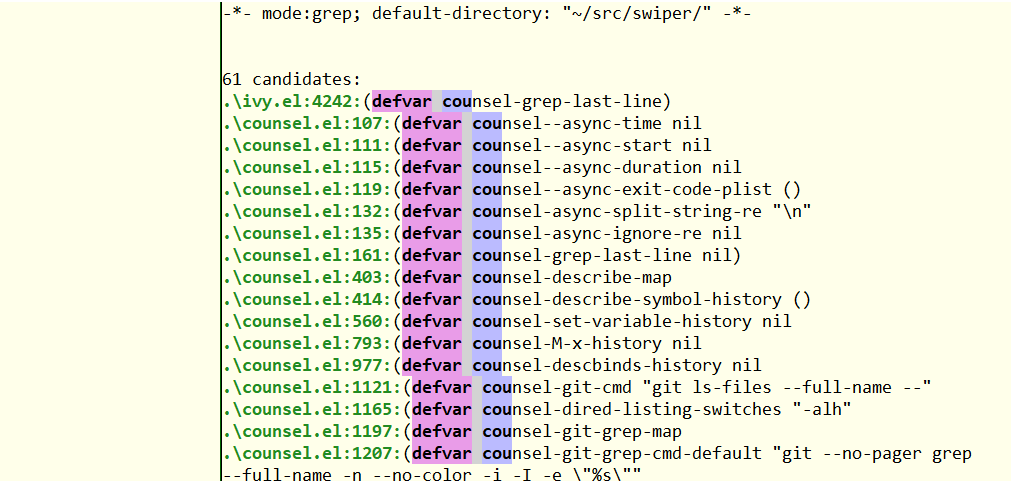 Match highlighting in ivy occur mode · Issue #1765 · abo-abo/swiper · GitHub