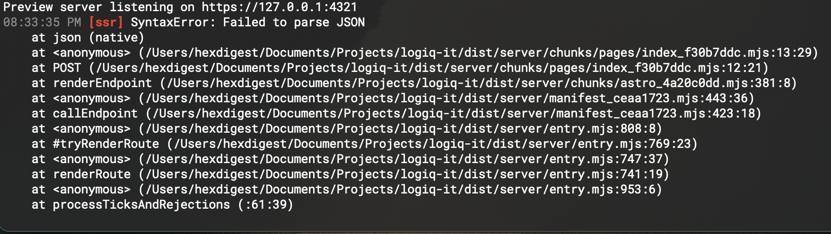 Problem Arises When Using Bun with Astro and Attempting a POST Request with fetch() · Issue ...