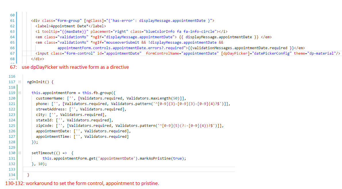 dpDayPicker on FormControl (reactive form) initially set as dirty or (pristine = false) · Issue ...