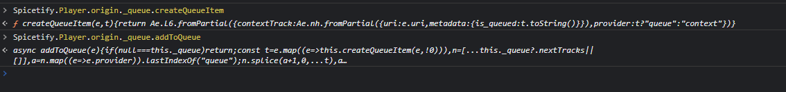 Spicetify.addToQueue not working · Issue #1891 · spicetify/cli · GitHub