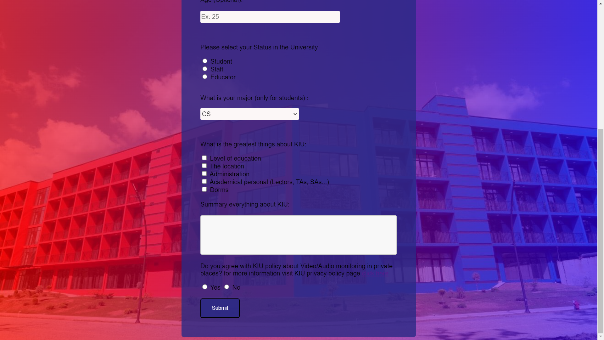 GitHub - nickanely/SurveyForm: This is FreeCodeCamp survey form project ...