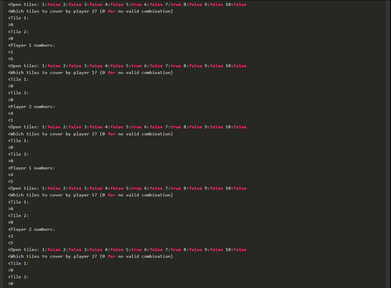 GitHub - nickanely/CoverTheTiles: two-person dice game
