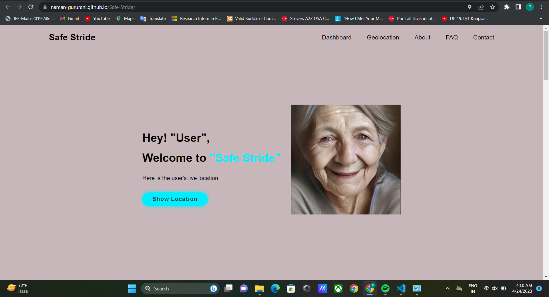 GitHub - Naman-Gururani/Safe-Stride: Safe Stride is a Fall detection system which is used to ...