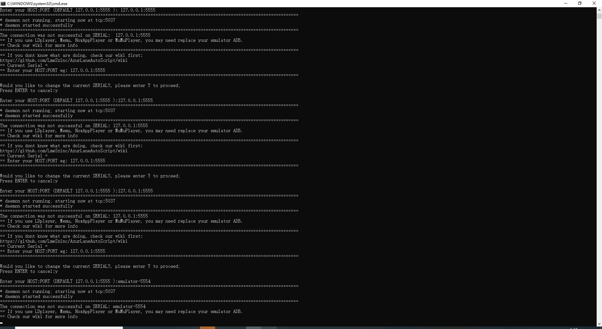 傻瓜式安装法alas.bat 无法正确连接雷电模拟器4.0.47 · Issue #307 · LmeSzinc/AzurLaneAutoScript · GitHub