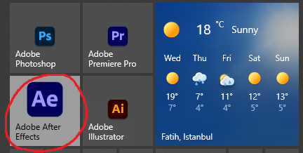 Adobe After Effects tile turns into white tile when I add After Effects ...