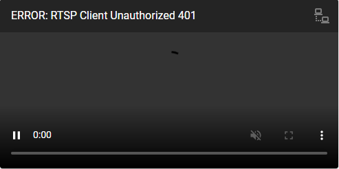 ERROR: RTSP Client Unauthorized 401 · Issue #265 · AlexxIT/WebRTC · GitHub