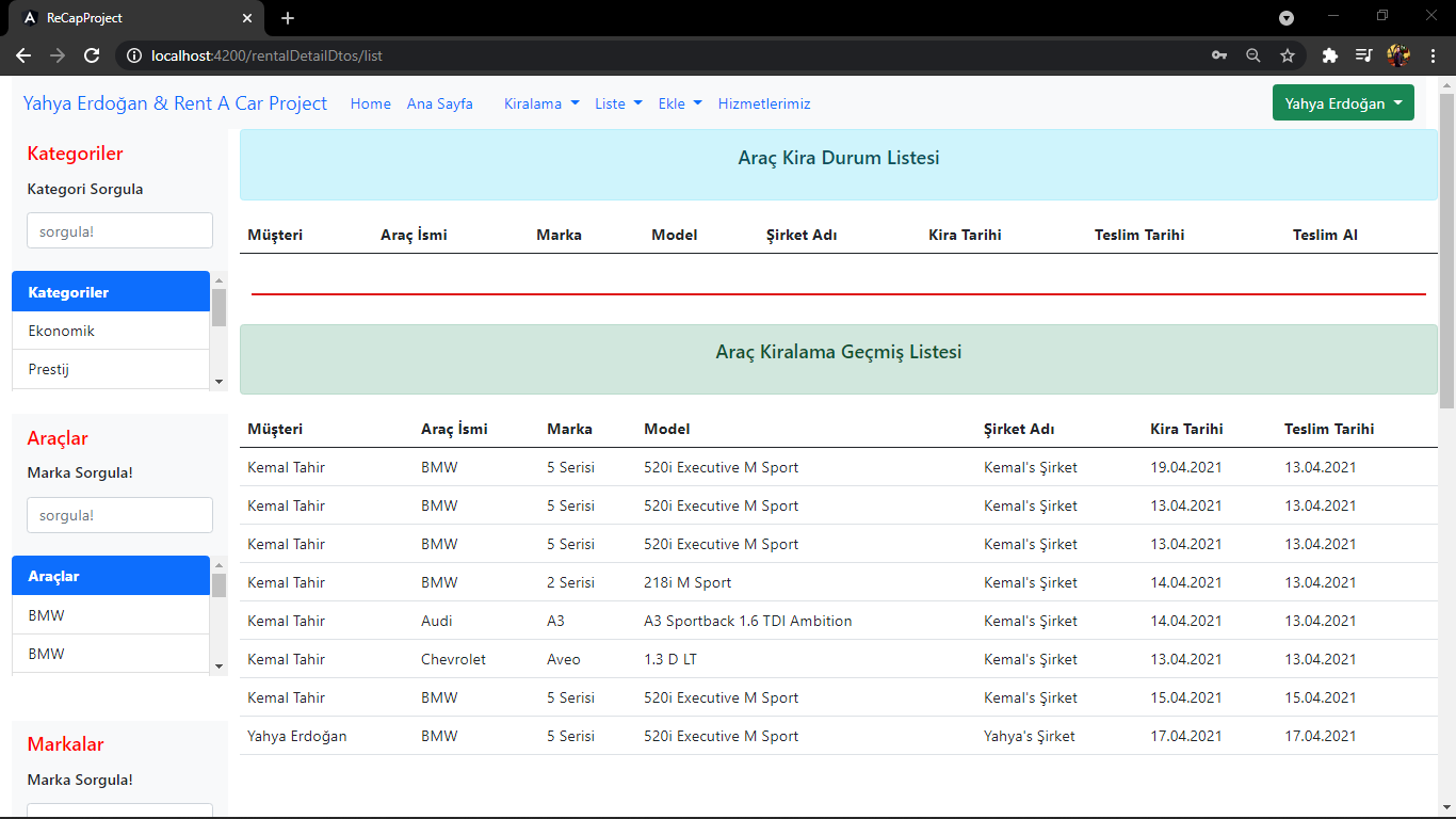 GitHub - yahyaerdoan/ReCapProject-Front-End