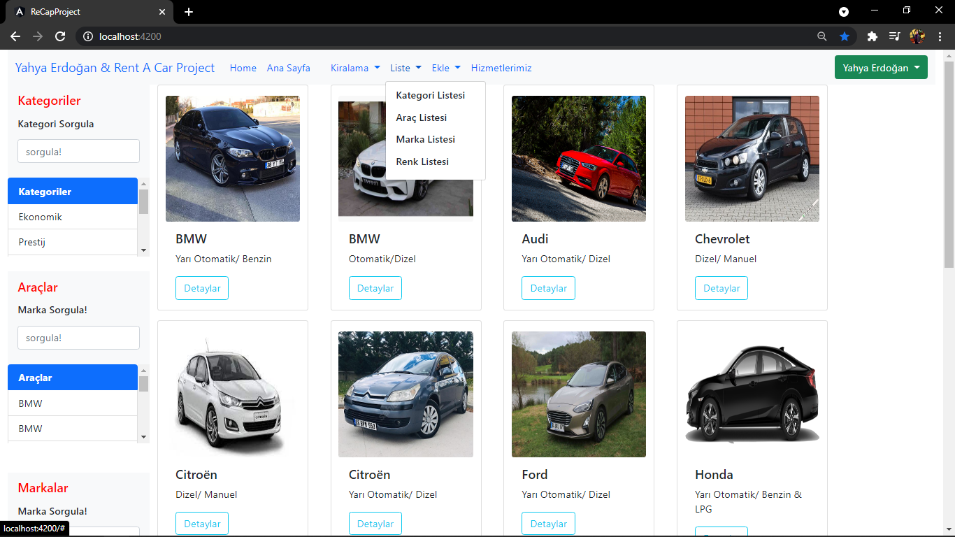 GitHub - yahyaerdoan/ReCapProject-Front-End