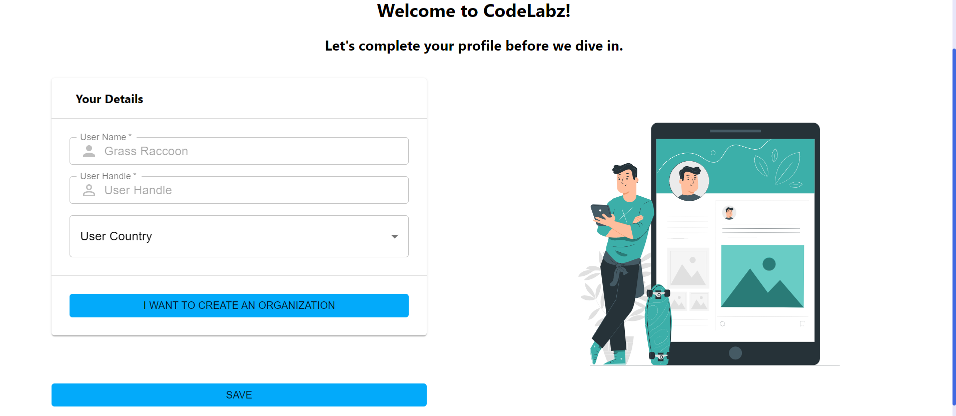 Add searchbar instead of dropdown for user country textfield · Issue #483 · scorelab/Codelabz ...