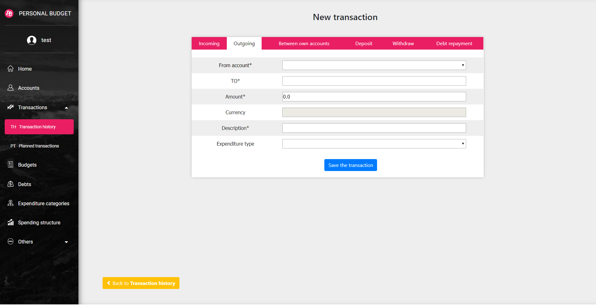 GitHub - ognimoddd/personal-budget: Personal Budget tool developed using Spring Boot, Hibernate ...