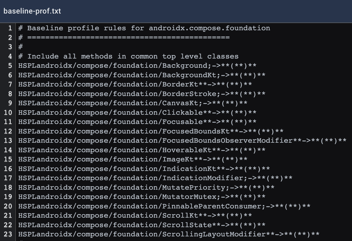 생성된 Baseline Profile에서 라이브러리에 해당하는 부분만 남기기 · Issue #369 · duckie-team/quack-quack-android · GitHub
