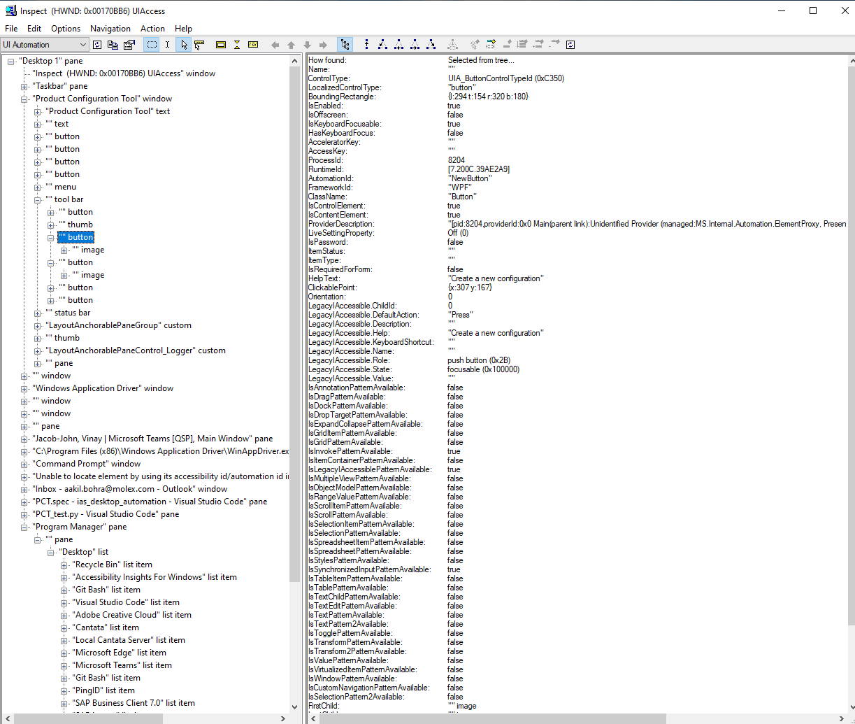 Unable to locate element by using its accessibility id/automation id in WPF desktop application ...