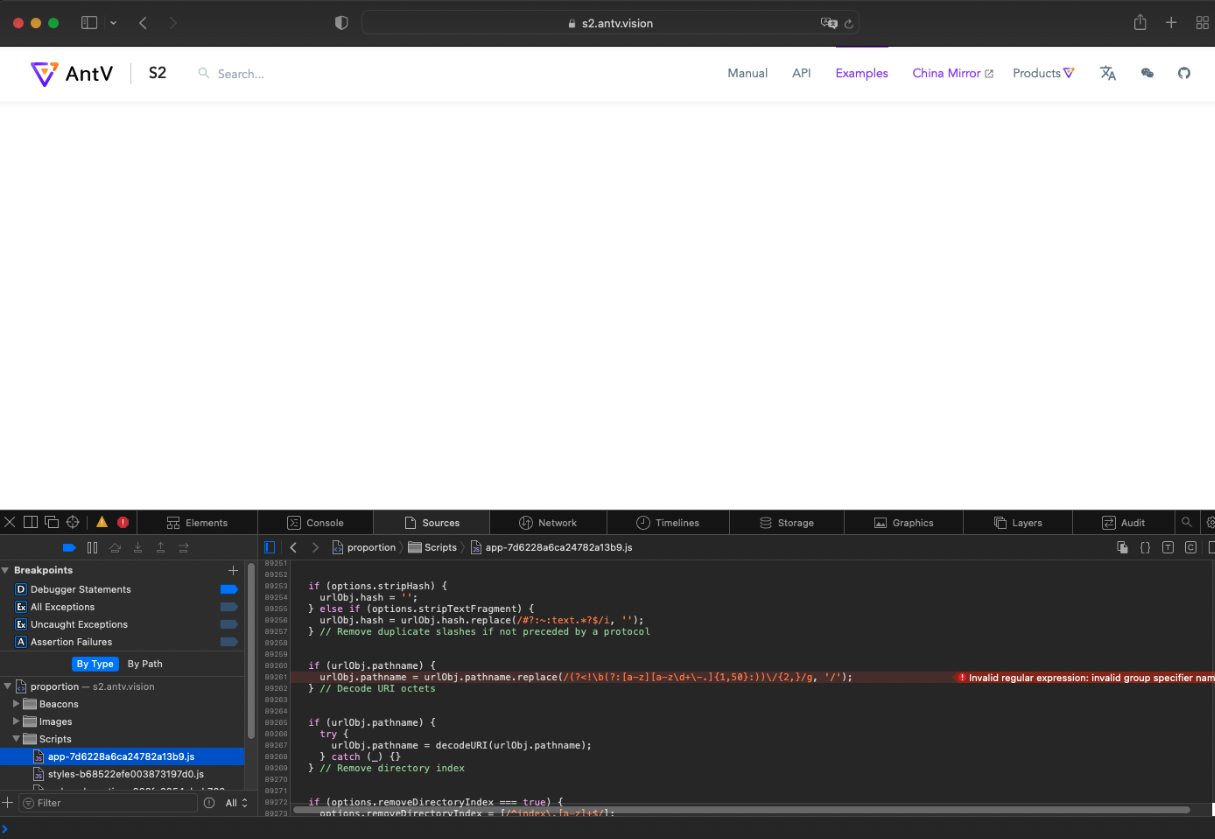 🐛 Safari has problem rendering component · Issue #1164 · antvis/S2 · GitHub