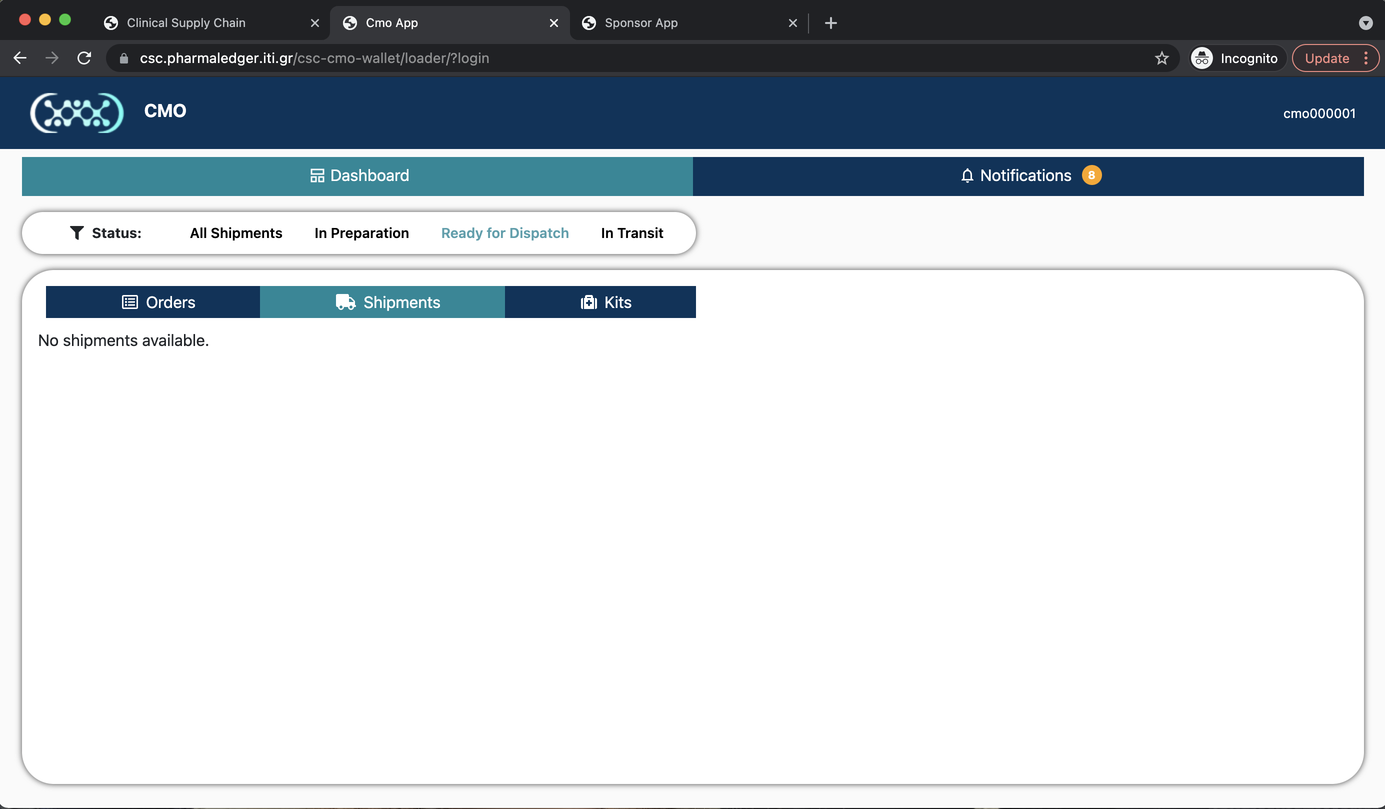 Shipments Dashboard: Filtering · Issue #231 · PharmaLedger-IMI/csc-workspace-main · GitHub