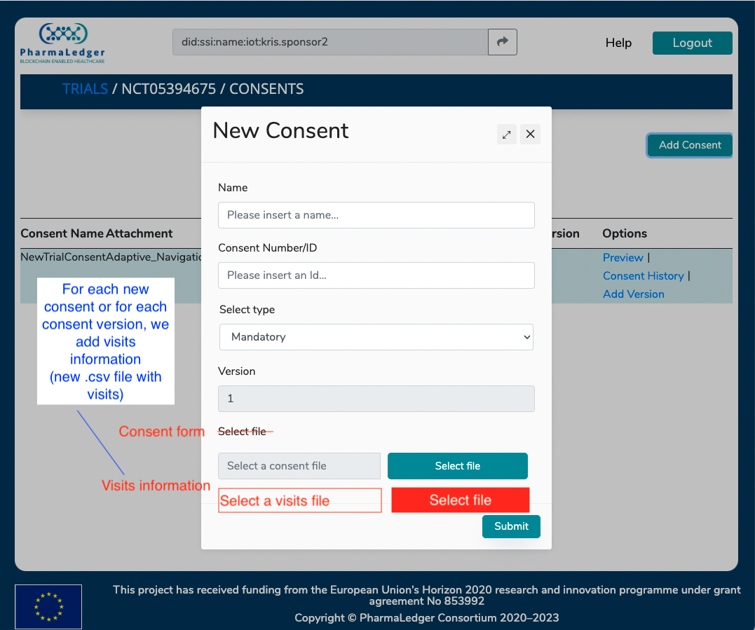 [SPO] Rearranging visits page. Consent-visits (1-1 relationship) · Issue #295 · PharmaLedger-IMI ...