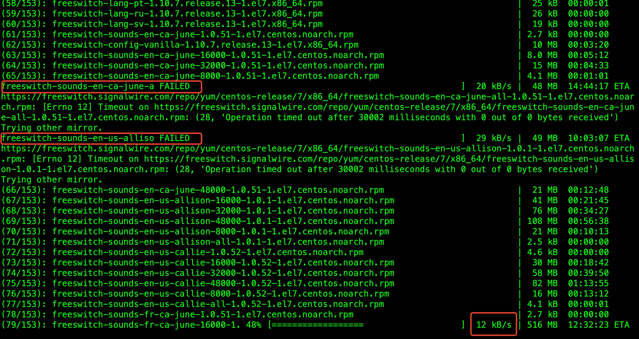 The download bandwidth of freeswitch is too slow! · Issue #1759 · signalwire/freeswitch · GitHub