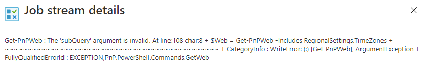 [BUG]PnP PowerShell errors occurring in Azure Automation · Issue #163 · pnp/powershell · GitHub