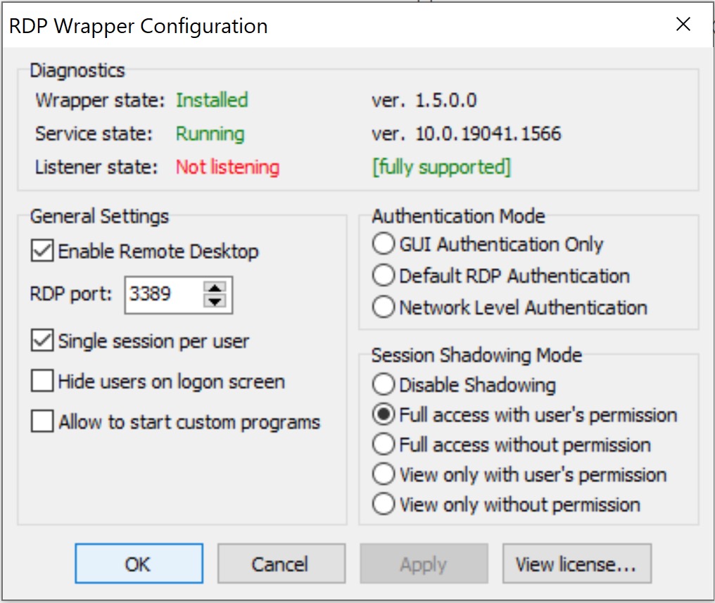 Not supported 10.0.19041.1566 · Issue #1725 · stascorp/rdpwrap · GitHub