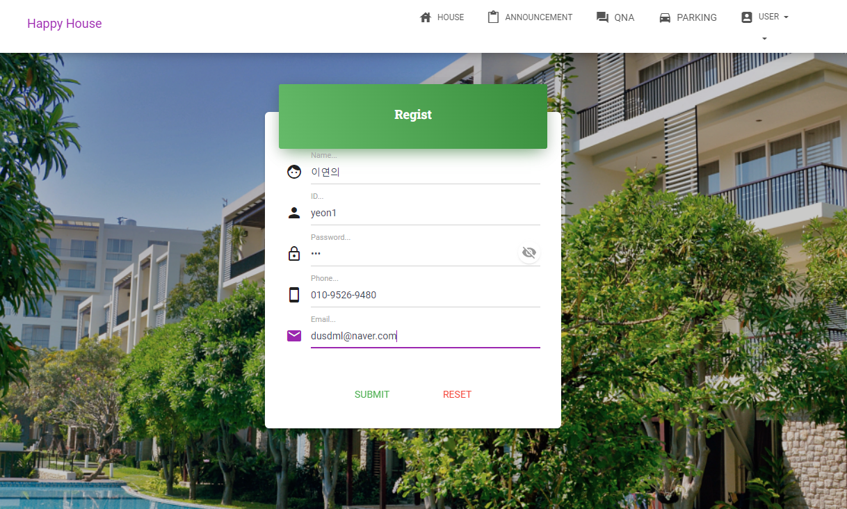 GitHub - jeong-chan/HappyHouse: 아파트 실거래가 api를 활용한 부동산 추천 웹 프로젝트