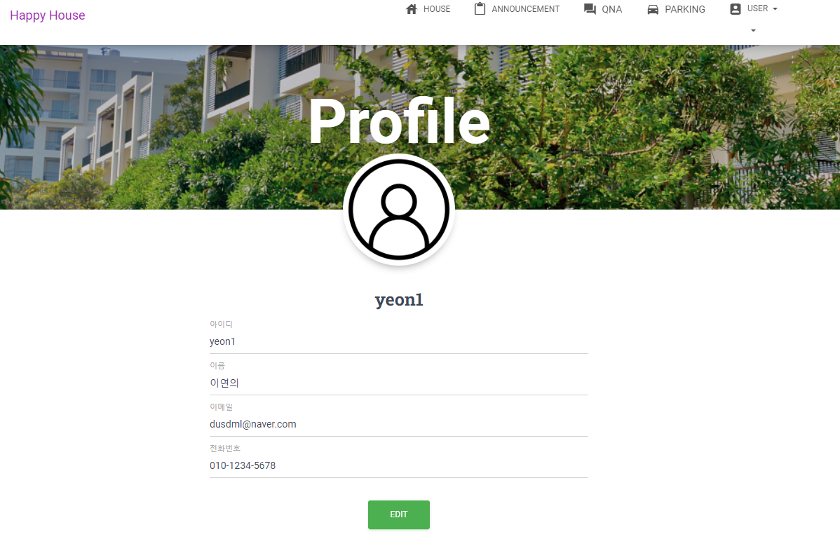 GitHub - jeong-chan/HappyHouse: 아파트 실거래가 api를 활용한 부동산 추천 웹 프로젝트