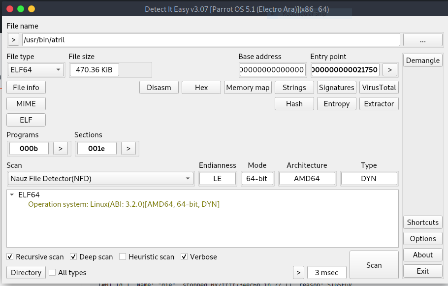 Multiple crashes on Parrot OS 5.1 · Issue #134 · horsicq/Detect-It-Easy · GitHub