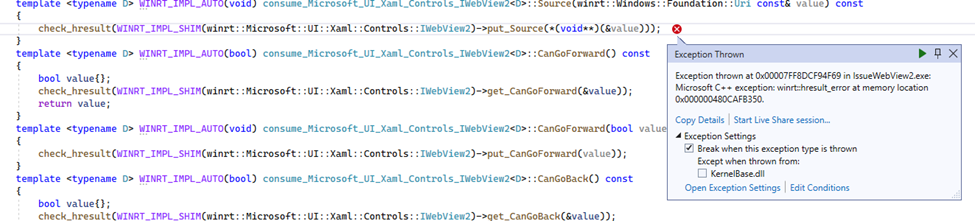 WebView2 got exception in winUI3 · Issue #6451 · microsoft/microsoft-ui-xaml · GitHub