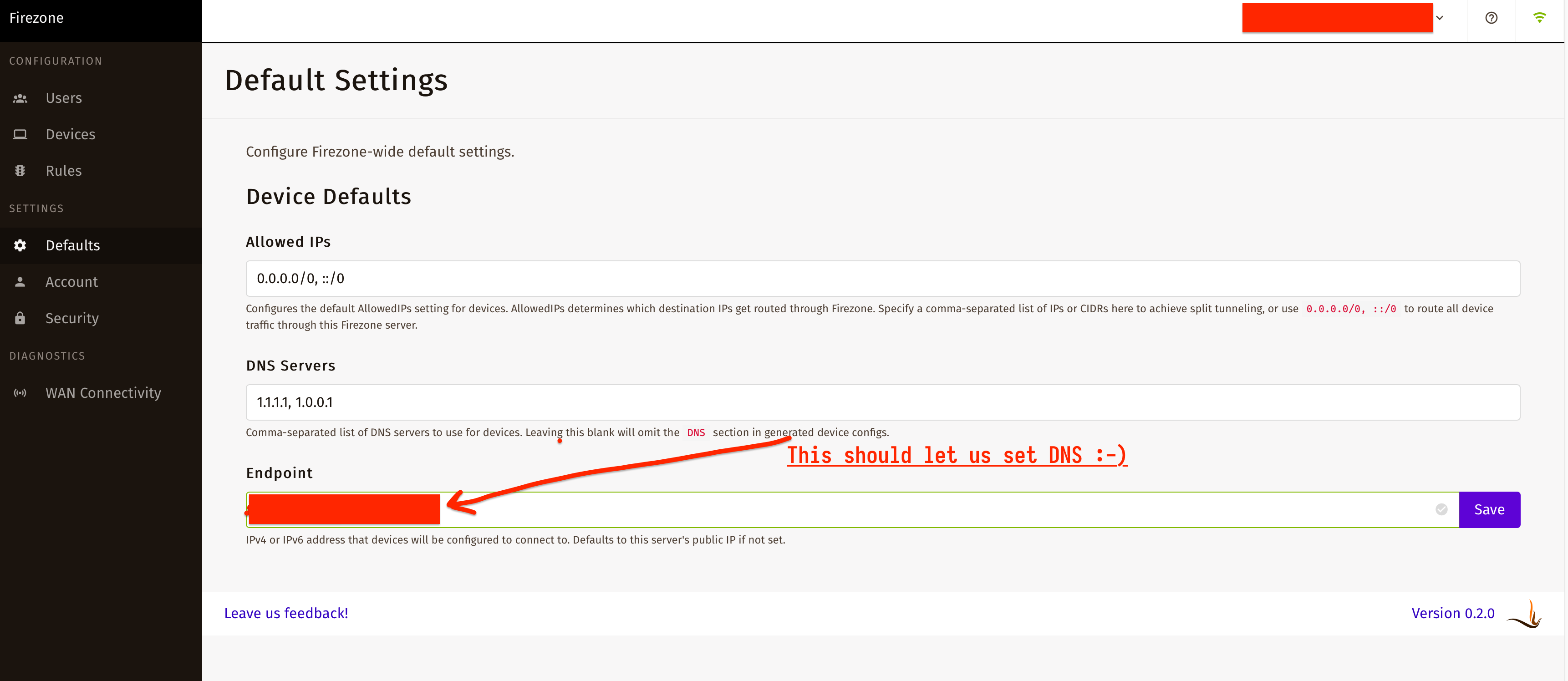 Request - Allow DNS vs. IP in endpoint config · Issue #365 · firezone/firezone · GitHub
