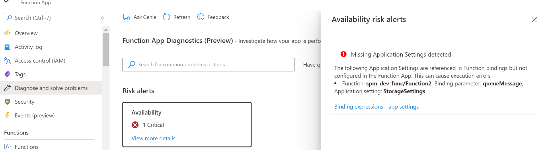 Queue Triggered Azure Function Displays Critical Availability Error · Issue 8554 · Azure