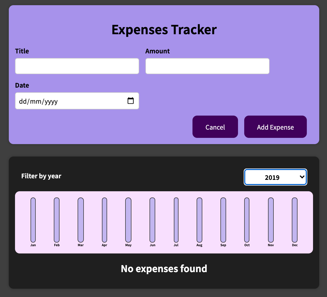 GitHub - lory-costa/expense-tracker: Simple expense tracker with ...
