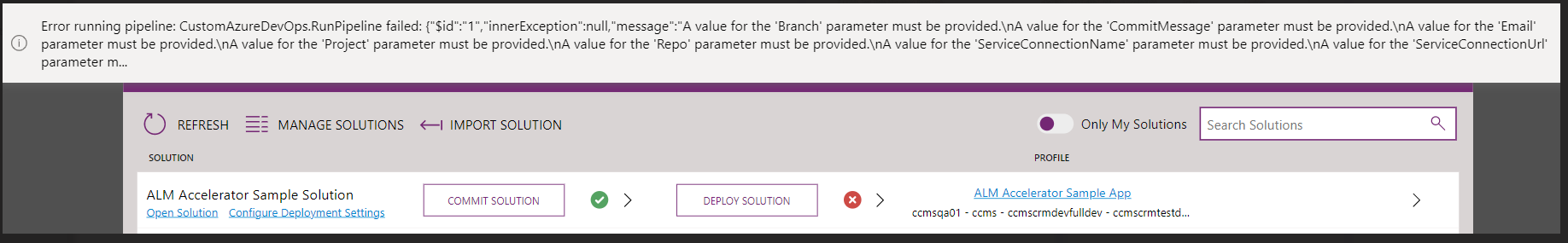 [ALM Accelerator - BUG]: Pipelines no longer working after November update · Issue #4132 ...