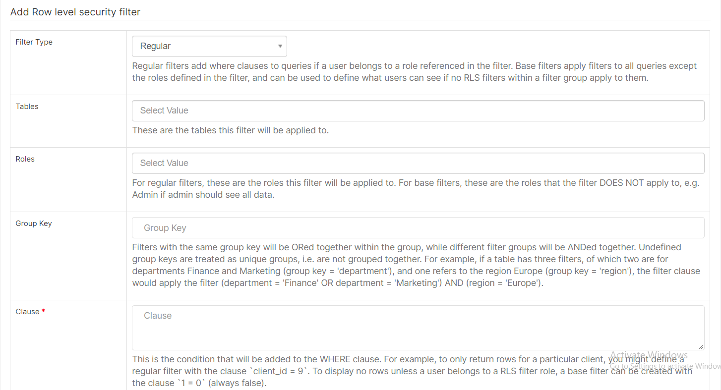 Ability to give Row Level Security to users directly instead of roles ...