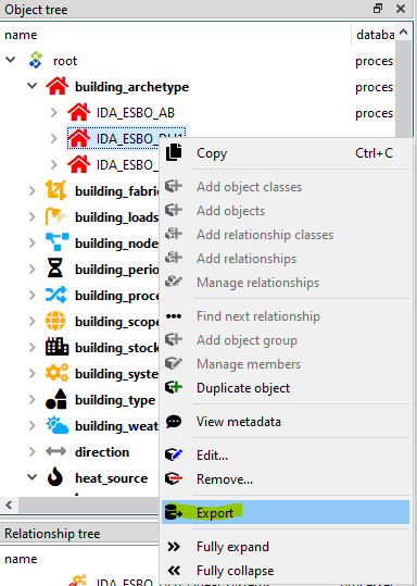 `Export` option for database entities from the DB Editor fails for some entities. · Issue #1641 ...