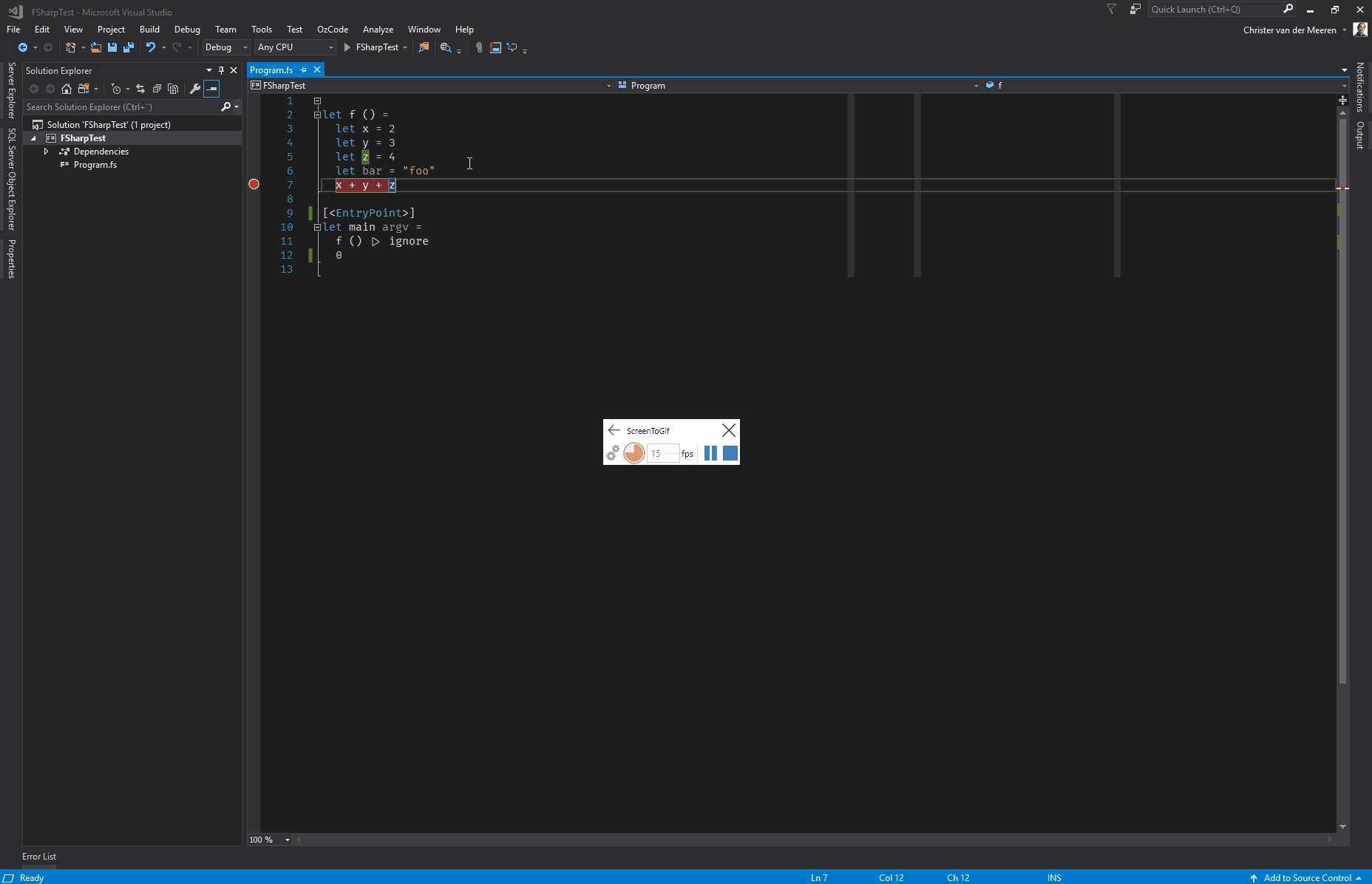 Debugging – Some values not visible in Locals or mouseover · Issue #4834 · dotnet/fsharp · GitHub