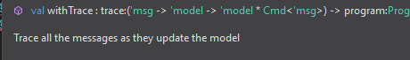 program.withTrace sends old model, not new one · Issue #176 · elmish/elmish · GitHub