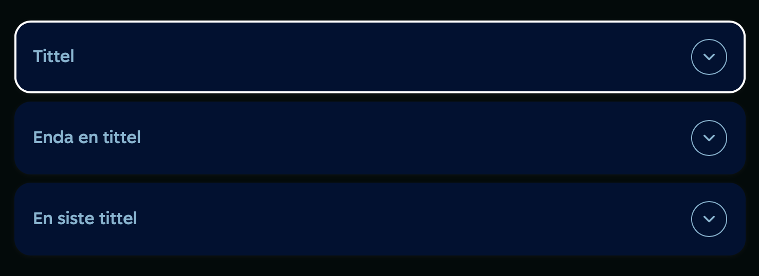Endre til riktig styling for Accordion, hover og focused, dark mode · Issue #1510 · SpareBank1 ...