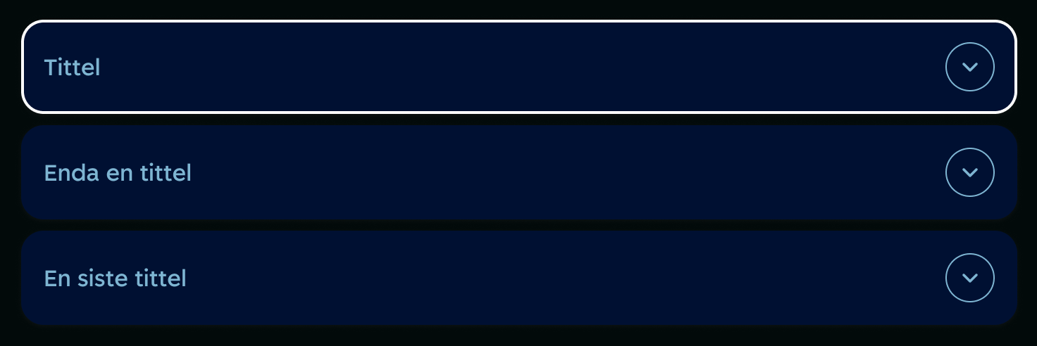 Endre til riktig styling for Accordion, hover og focused, dark mode · Issue #1510 · SpareBank1 ...